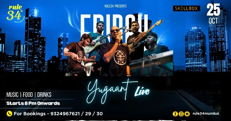 Yugaant live @ Rule 34 - Music Events | Event tickets Mumbai
