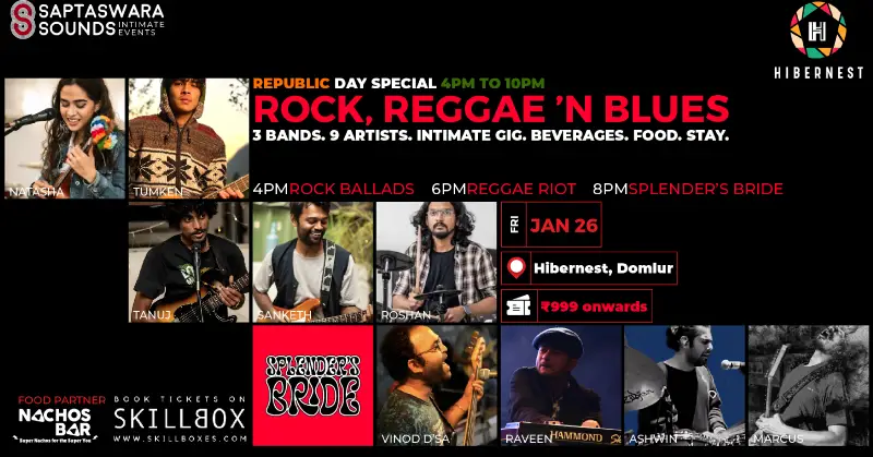 ROCK, REGGAE ’N BLUES - Music Events | Event tickets Bangalore