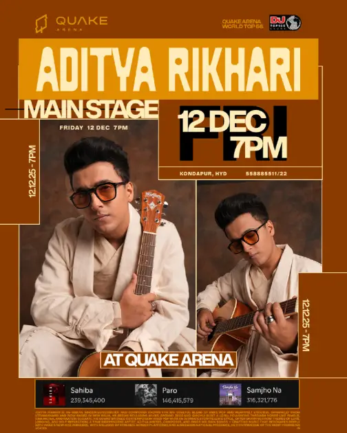 Ft. Aditya Rikhari Live At Quake Arena - Music Concerts | Event tickets ...